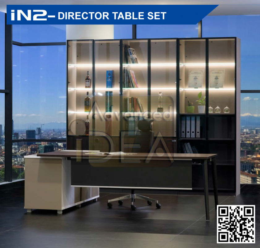 IN2-Series Director Table ( L Shape Table Set With Credenza Return ...