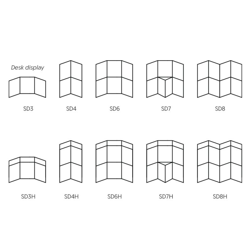 Smart Folding Display Panel ( Size : 1800(W)x1800(H) [MM] - Dark Blue ...