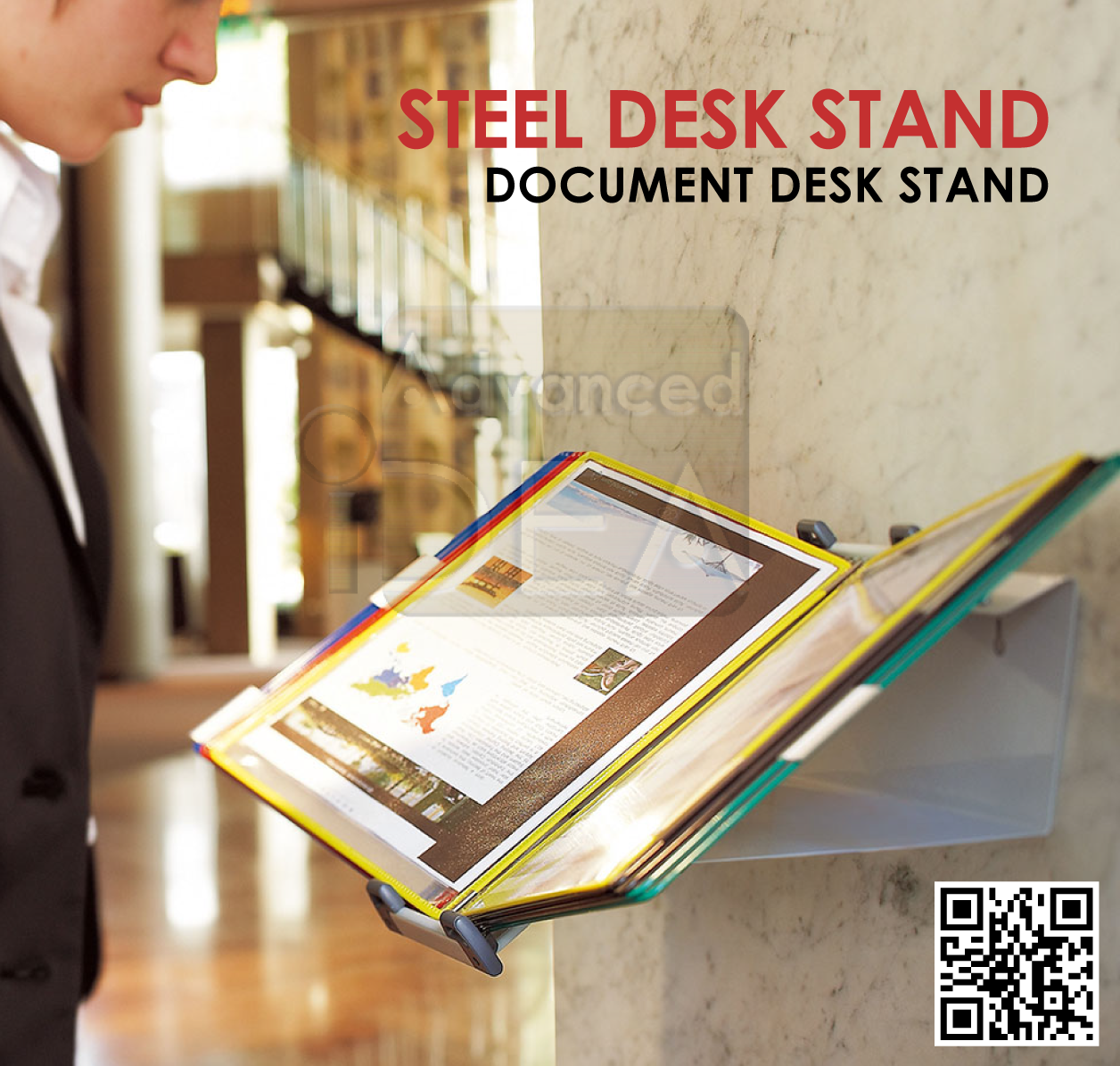 Steel Desk Stand ( A4/10 Pockets ) - #advancedidea | online furniture store