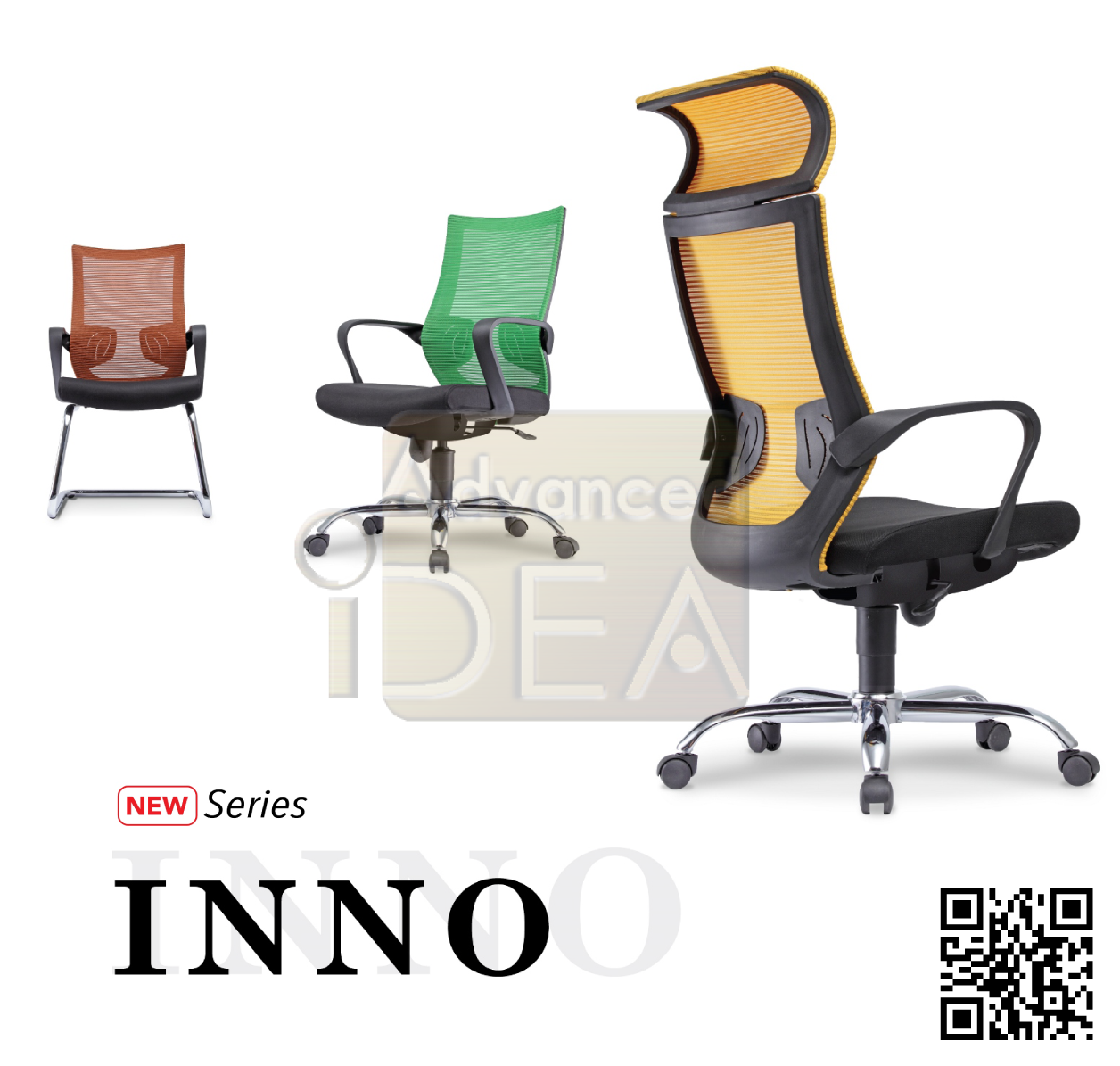 Akira 1 Mesh High Back Chair (PU) - #advancedidea | online furniture store
