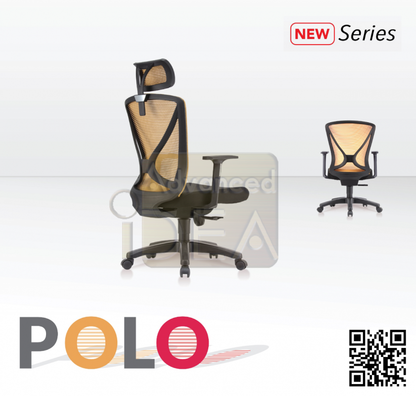 Polo 1 Mesh High Back Chair (PU) - #advancedidea | online furniture store