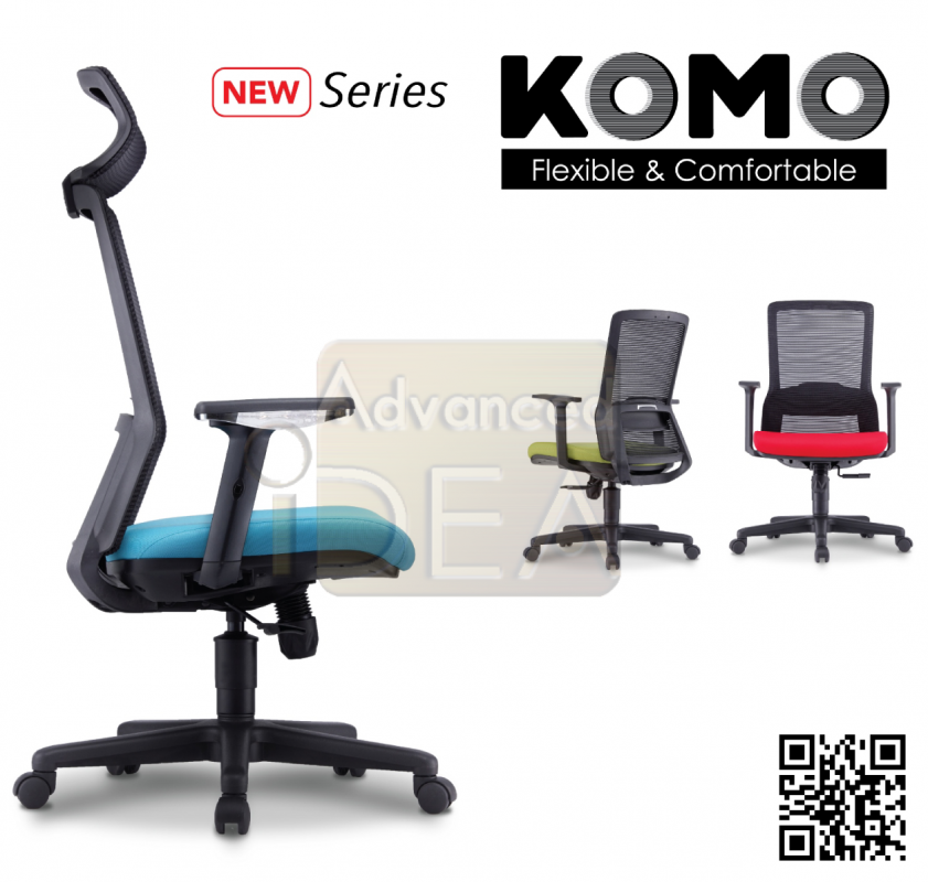 Komo 2 Mesh High Back Chair (PU) - #advancedidea | online furniture store
