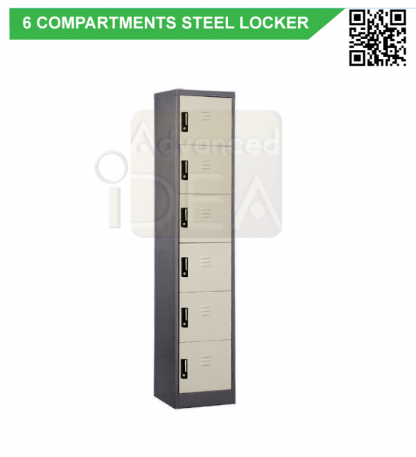 Compartment Locker ( 6 Compartment Steel Locker - Size : 381(W)x381(D ...