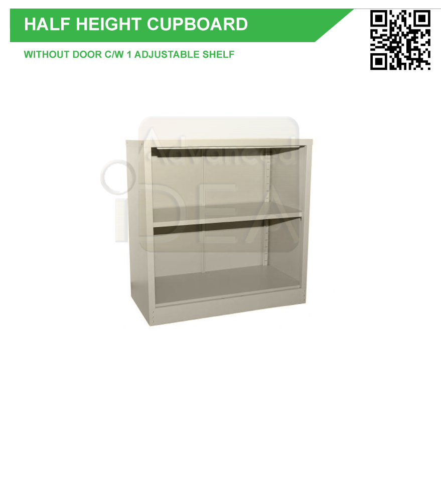 Cupboard ( Half Height Cupboard Without Door c/w 1 Adj Shelf - Size ...