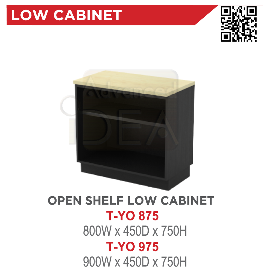 Open Shelf Low Cabinet T2-YO75 - #advancedidea | online furniture store