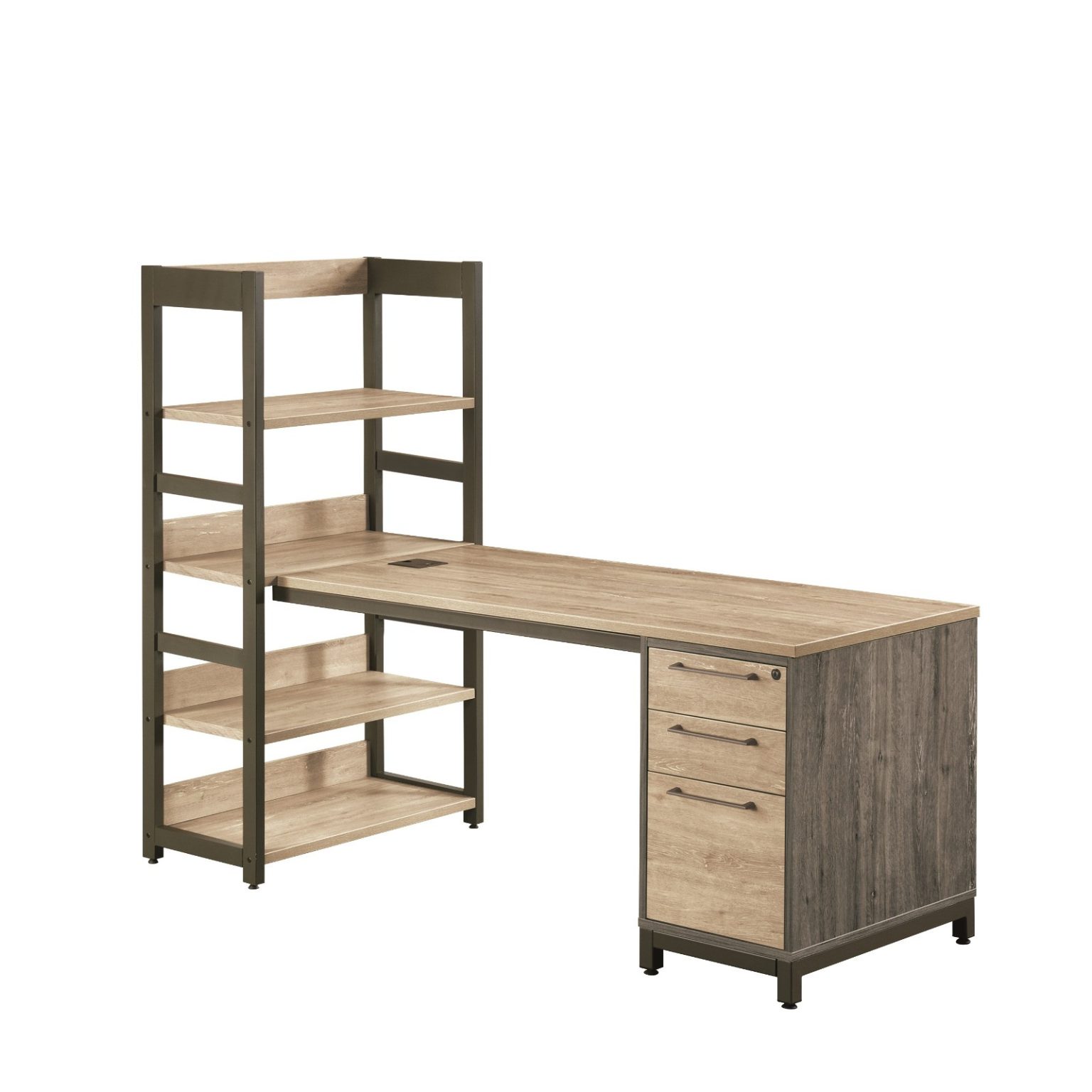 Soho Desk with 4 Tiers of Side Pier & Pedestal MX2-SOHO4 - # ...
