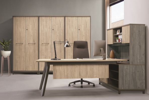 Executive Table with Side Cabinet & Hutch Wooden Door MX2-2190 - # ...