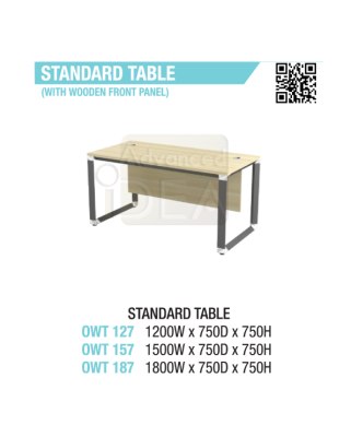 Standard Table (With Wooden Front Panel) O-OWT7 - #advancedidea ...