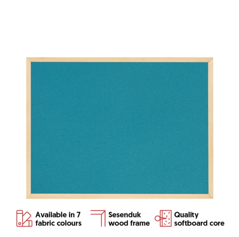 Blue Fabric Notice Board (Eco Wooden Frame) NB-ECOTB - #advancedidea ...