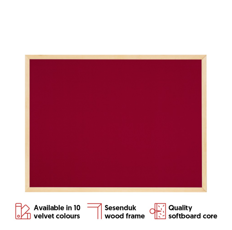 Beige Velvet Notice Board (Eco Wooden Frame) NB-ECOVBE - #advancedidea ...